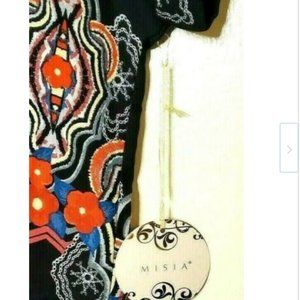 Misia | Tops | Misia Top Nwt Pxl Black Chic Geometric Design Pxl | Poshmark